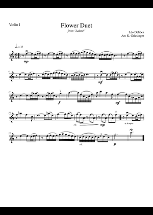 Play Official version of FLOWER DUET from LakmÃ¨, String Quartet ...