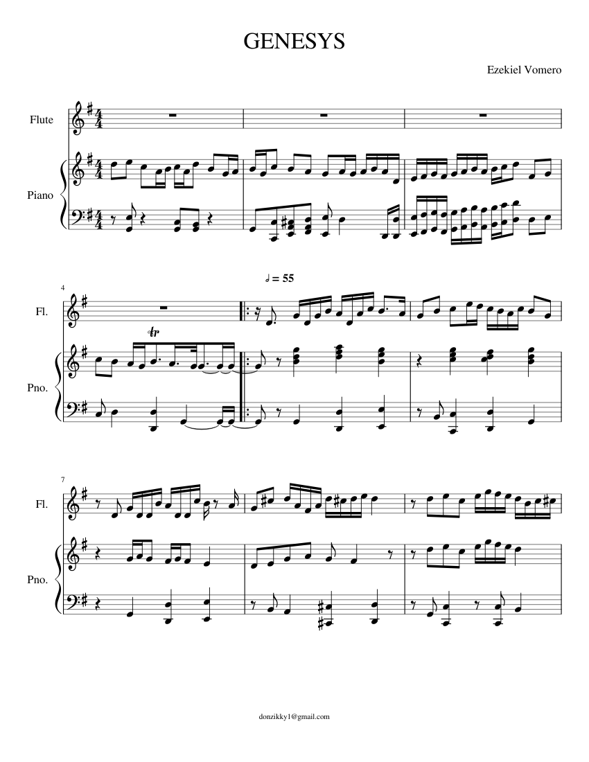 GENESYS Sheet Music for Piano, Flute (Solo) | MuseScore.com