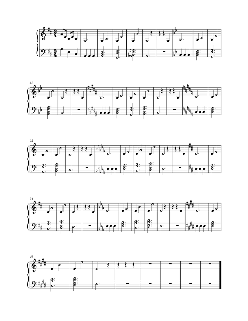 listen to the pretty song Sheet Music for Piano (Solo) Easy | MuseScore.com