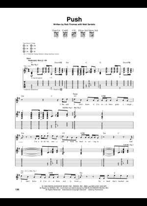 Play Official version of Push Sheet Music by Matchbox Twenty for Guitar ...