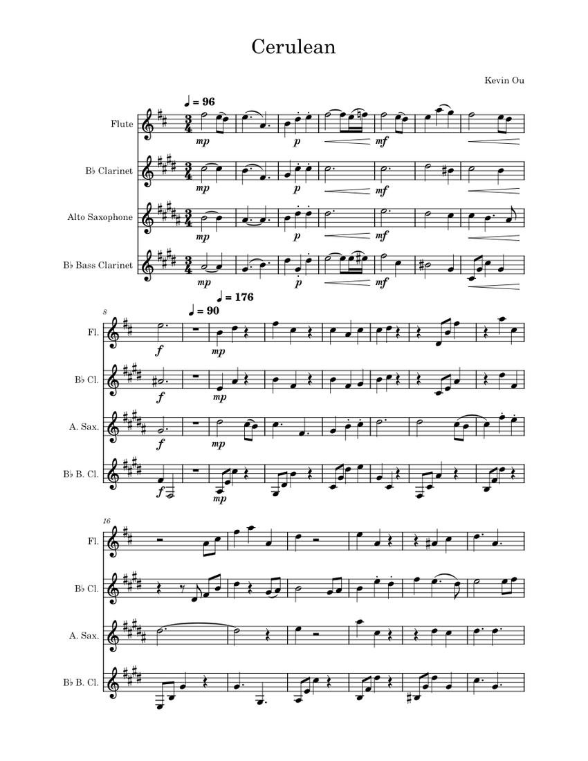 Cerulean - Kevin Ou - piano tutorial