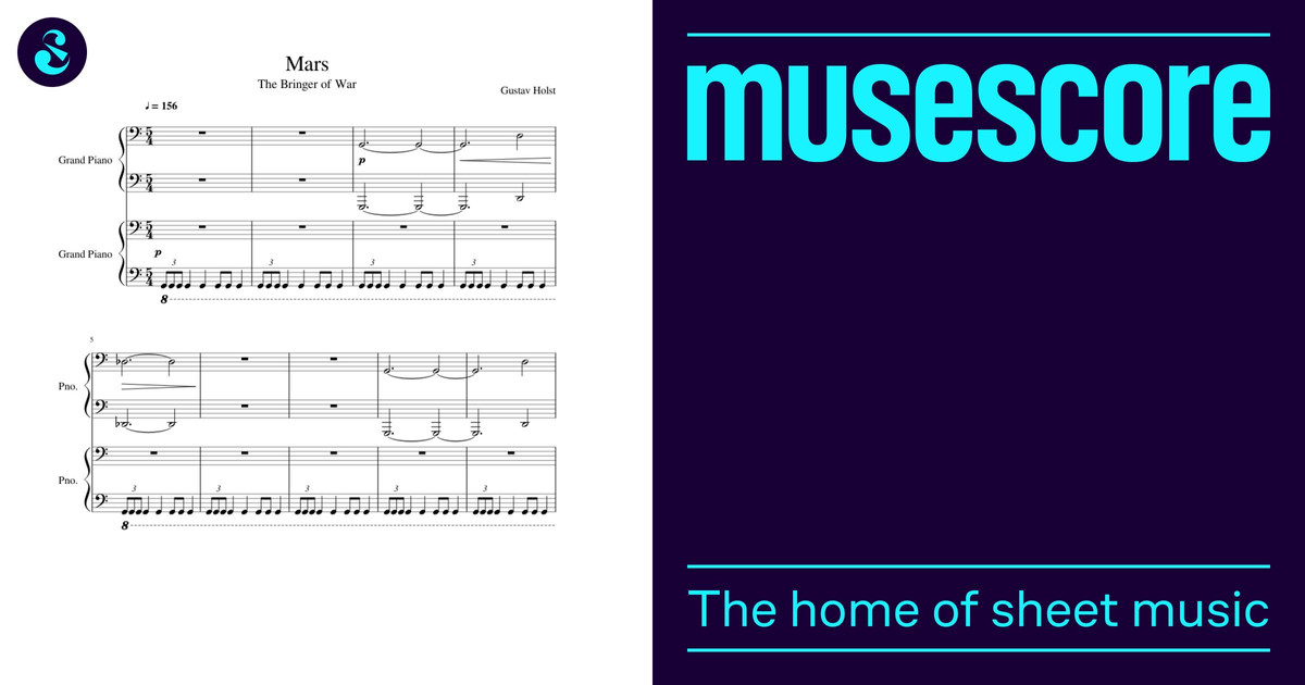 Mars: The Bringer of War Sheet Music for Piano (Piano Duo) | MuseScore.com