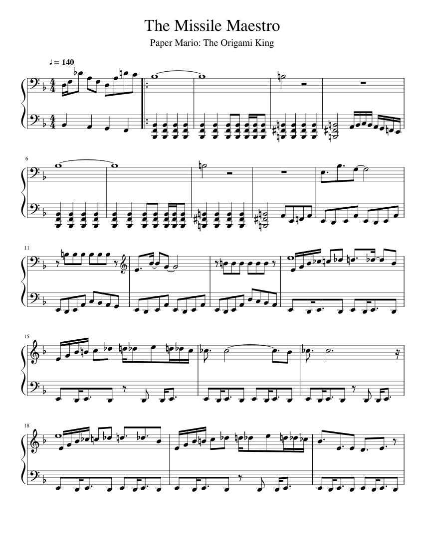 The Missile Maestro Sheet Music for Piano (Solo) | MuseScore.com