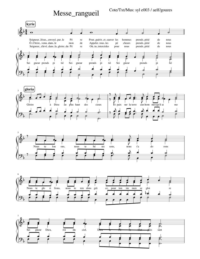 Messe_rangueil-syl e003-DP-S – gouzes_ Sheet music for Piano (Solo ...