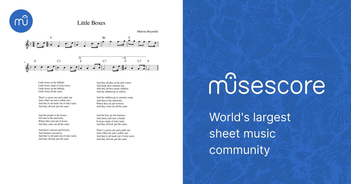 little boxes chords