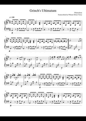 Grinch's Ultimatum - PilotRedSun Sheet Music with Chords for Piano ...