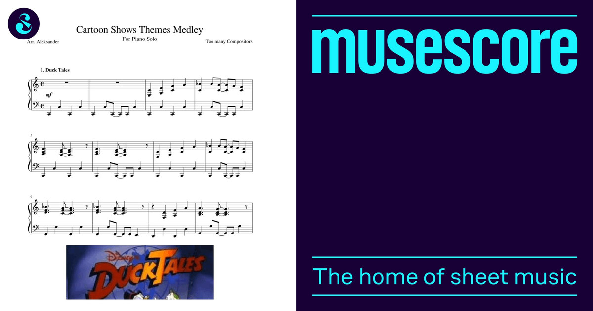 Cartoon Shows Themes Medley Sheet Music for Piano (Solo) | MuseScore.com