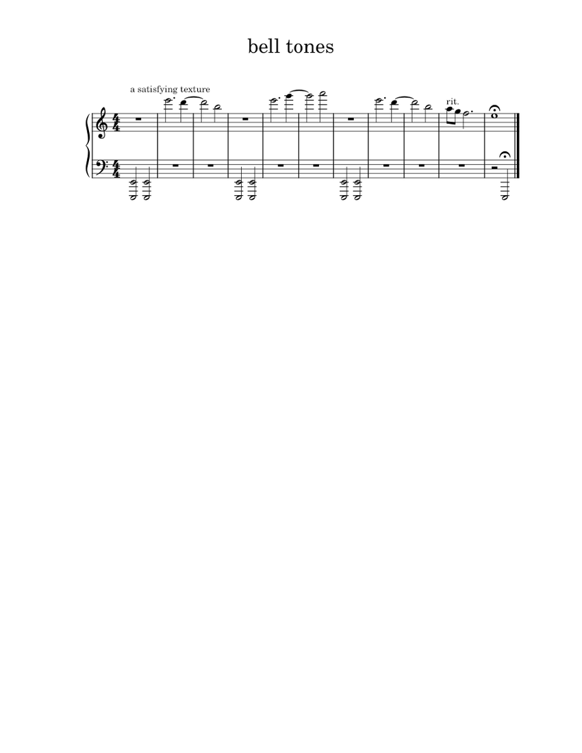 bell tones Sheet Music for Piano (Solo) Easy | MuseScore.com
