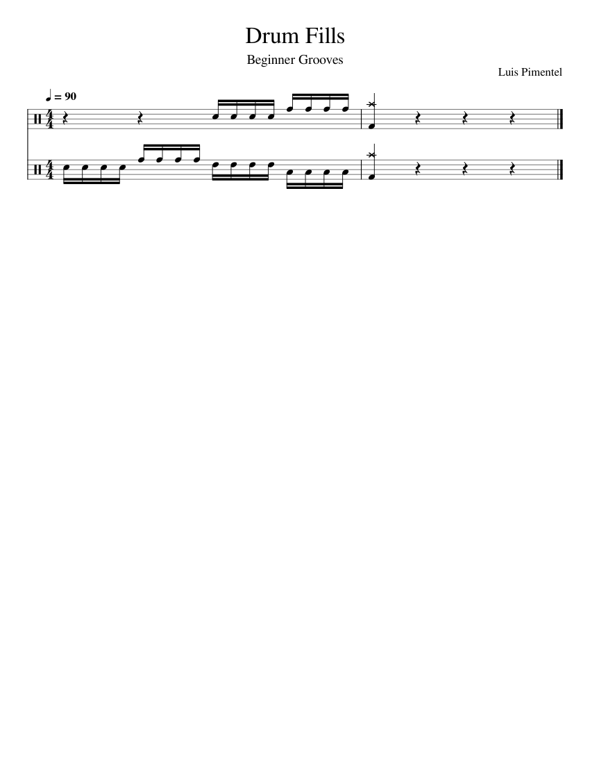 Drum Fills Sheet music for Drum group (Solo) | Musescore.com