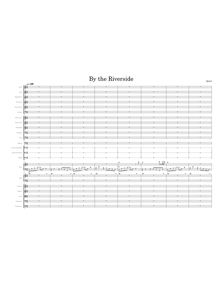 By the Riverside Sheet music for Piano, Trombone, Tuba, Flute & more instruments (Symphony ...
