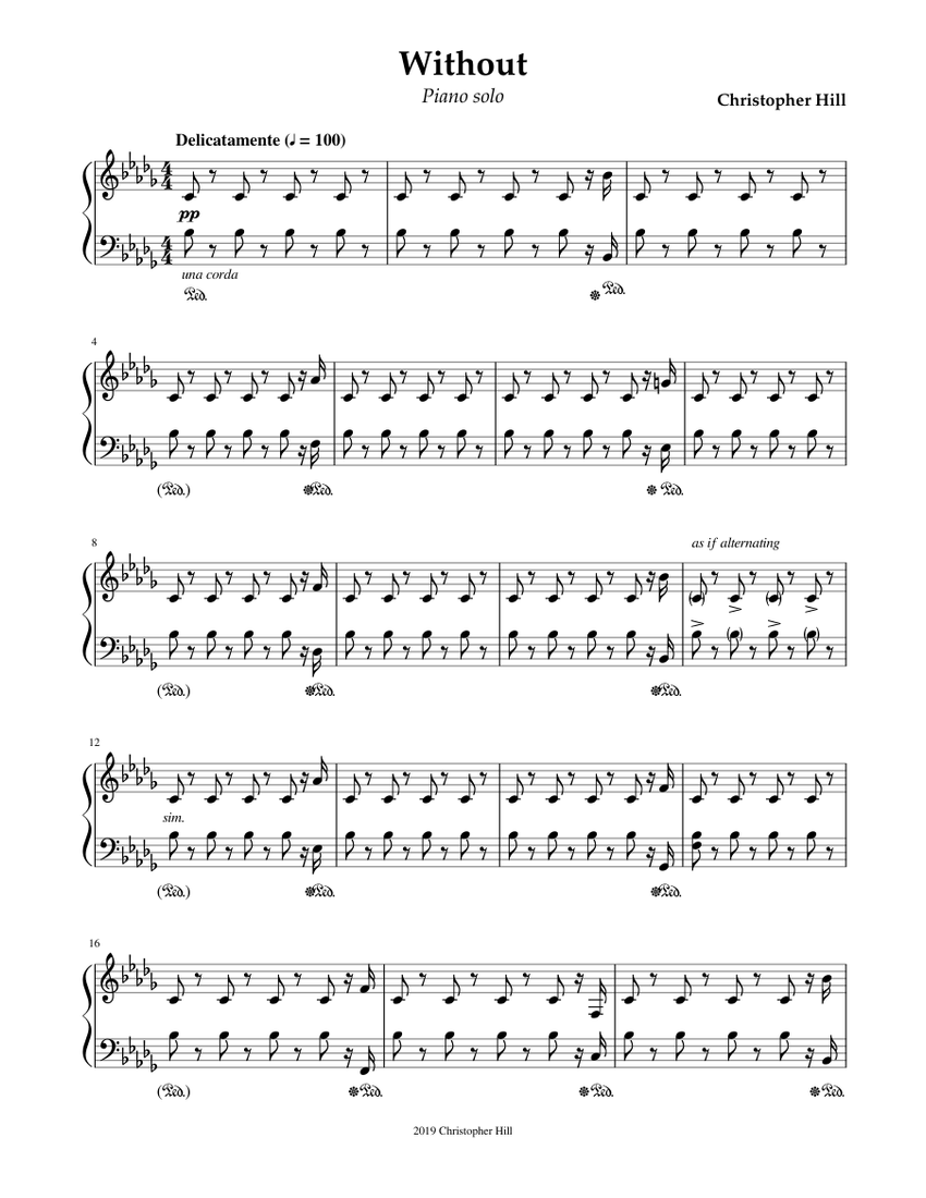 Without Sheet music for Piano (Solo) | Musescore.com