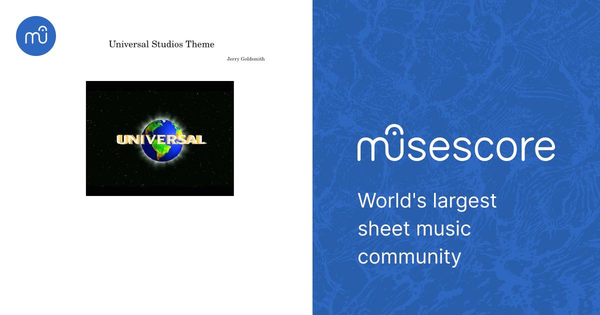 Universal Studios Theme – Jerry Goldsmith Sheet Music for Piano ...