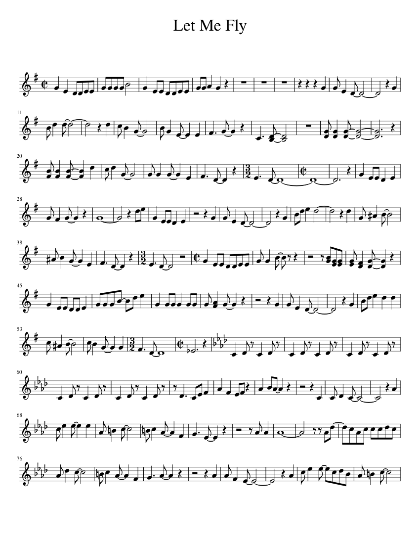 Let Me Fly - piano tutorial