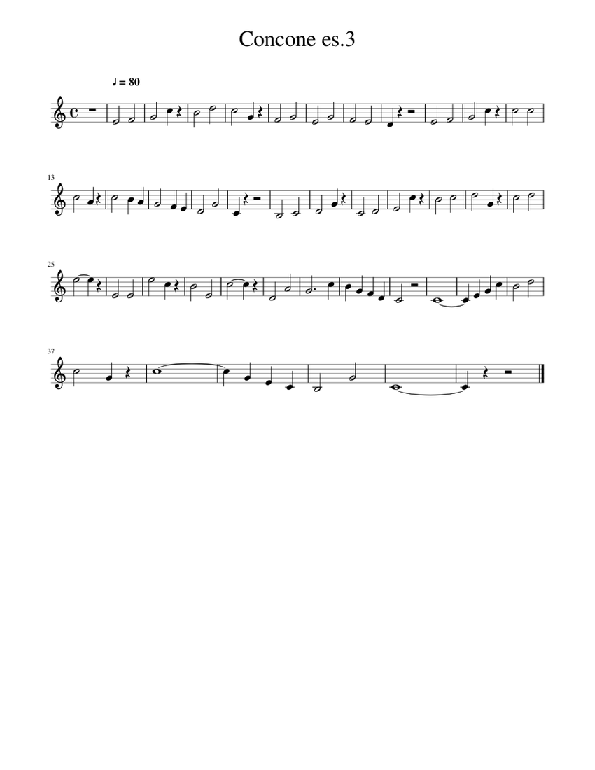 Concone es 3 Sheet Music for Woodwinds group (Solo) | MuseScore.com