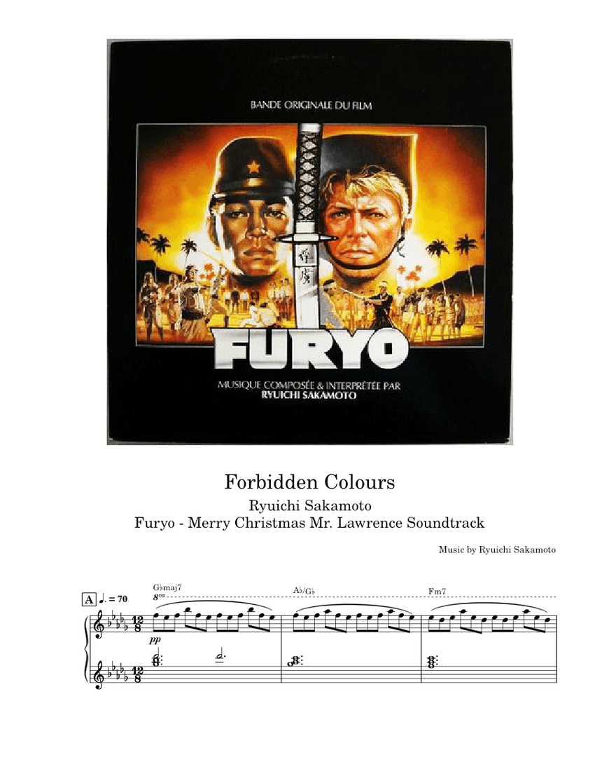 Forbidden Colours [Piano Solo] - Ryuichi Sakamoto Sheet Music with ...