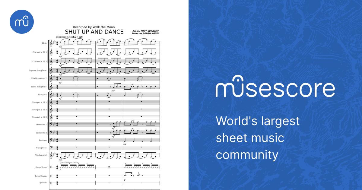 Shut Up and Dance – Matt Conaway Hal Leonard Version Sheet Music for ...