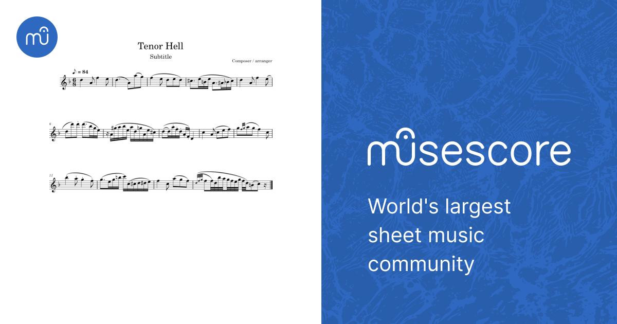 Fghfgh Tenor Hell Sheet music for Saxophone tenor (Solo) | Musescore.com