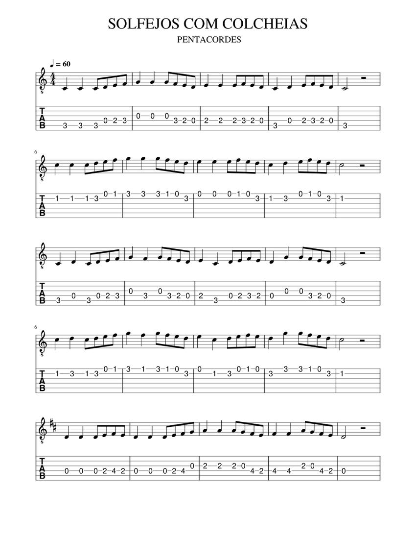 EXERCÍCIOS SOLFEJOS – CARLOS VEIGA SOLFEJOS COM COLCHEIAS - piano tutorial