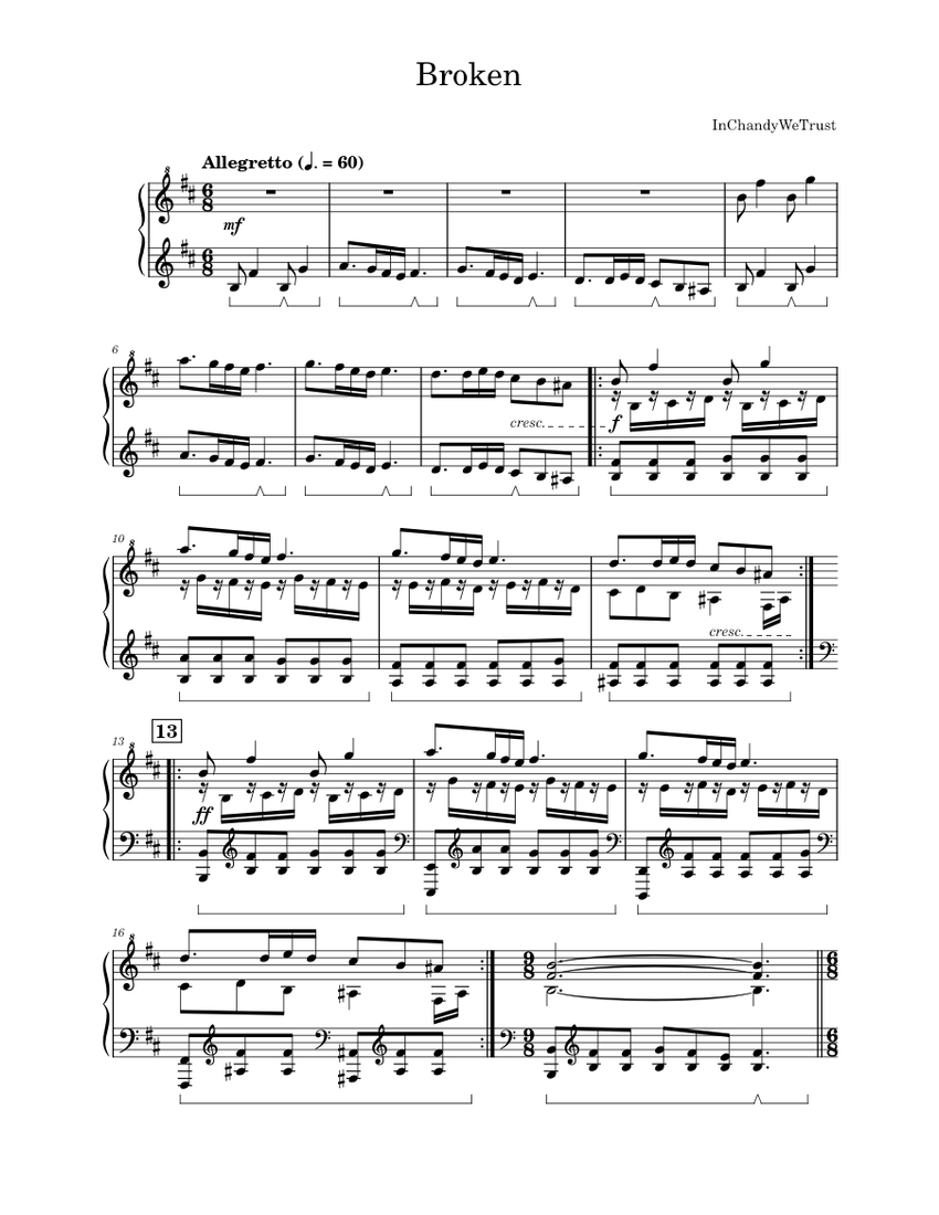 89. Broken Sheet music for Piano (Solo) | Musescore.com