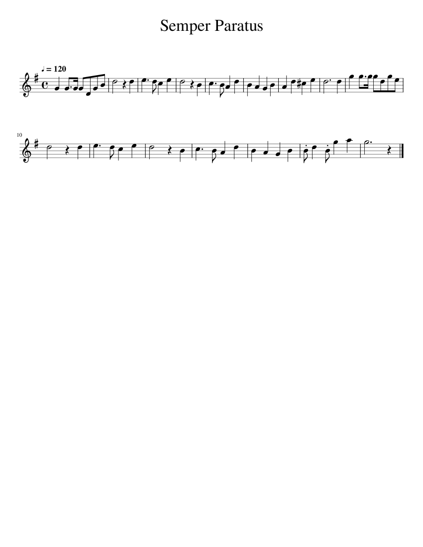 Semper Paratus Sheet Music for Trumpet in b-flat (Solo) | MuseScore.com