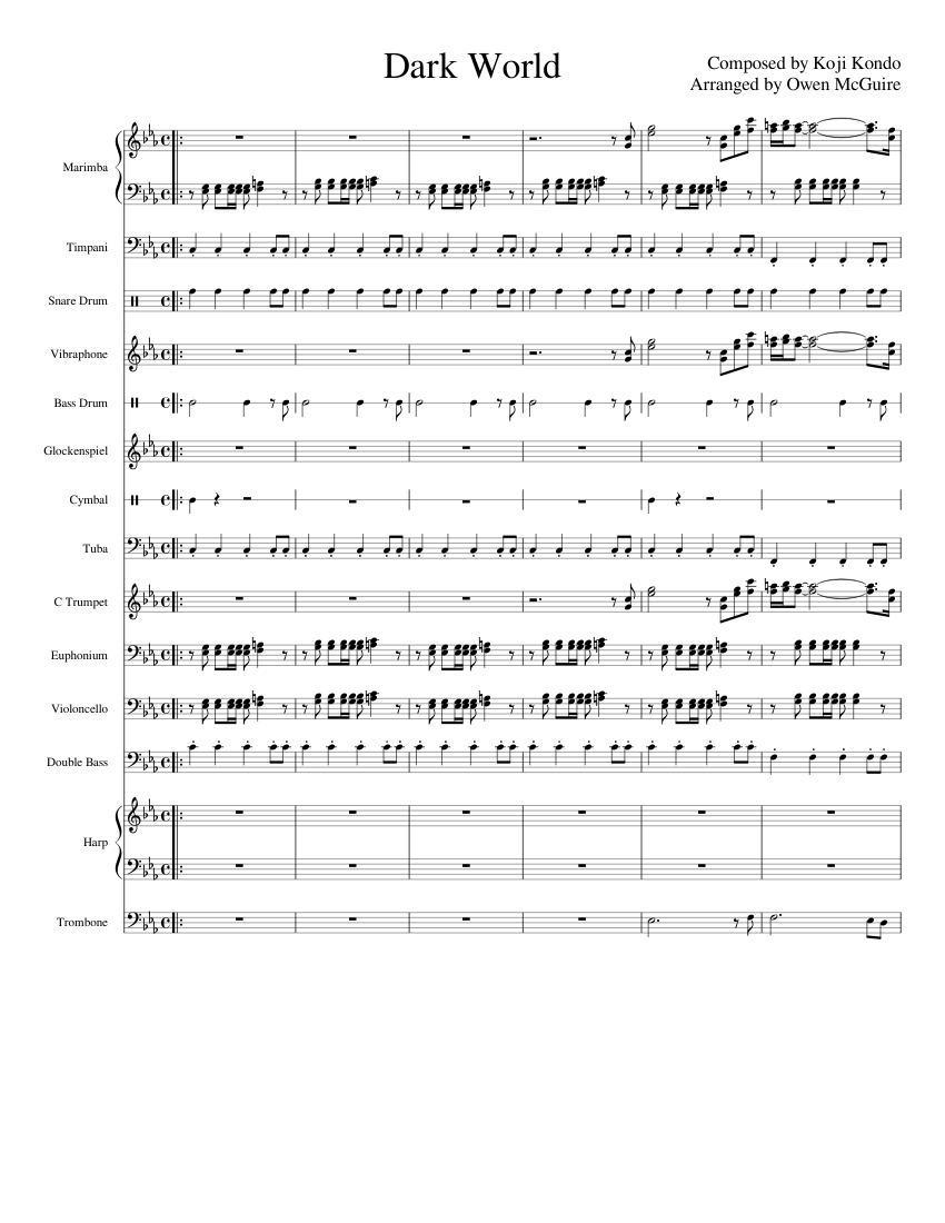Dark World Sheet music for Trombone, Euphonium, Tuba, Contrabass & more ...