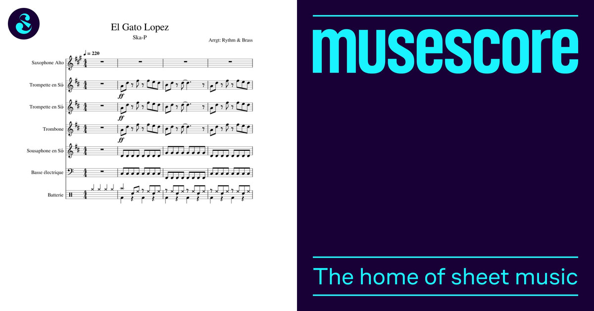 SKA-P - El Gato Lopez Sheet Music for Trombone, Saxophone alto, Trumpet ...