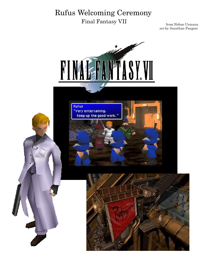 Rufus Welcoming Ceremony | Final Fantasy VII - piano tutorial