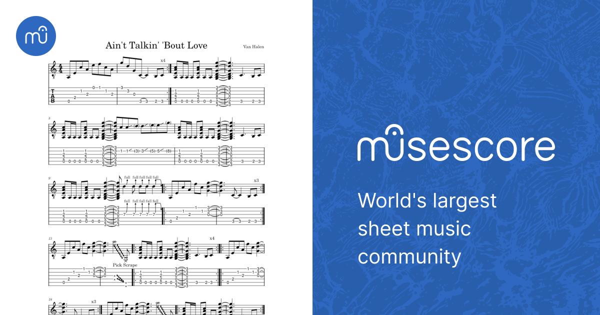 Ain't Talkin' 'Bout Love Tab Sheet Music for Guitar (Solo) | MuseScore.com