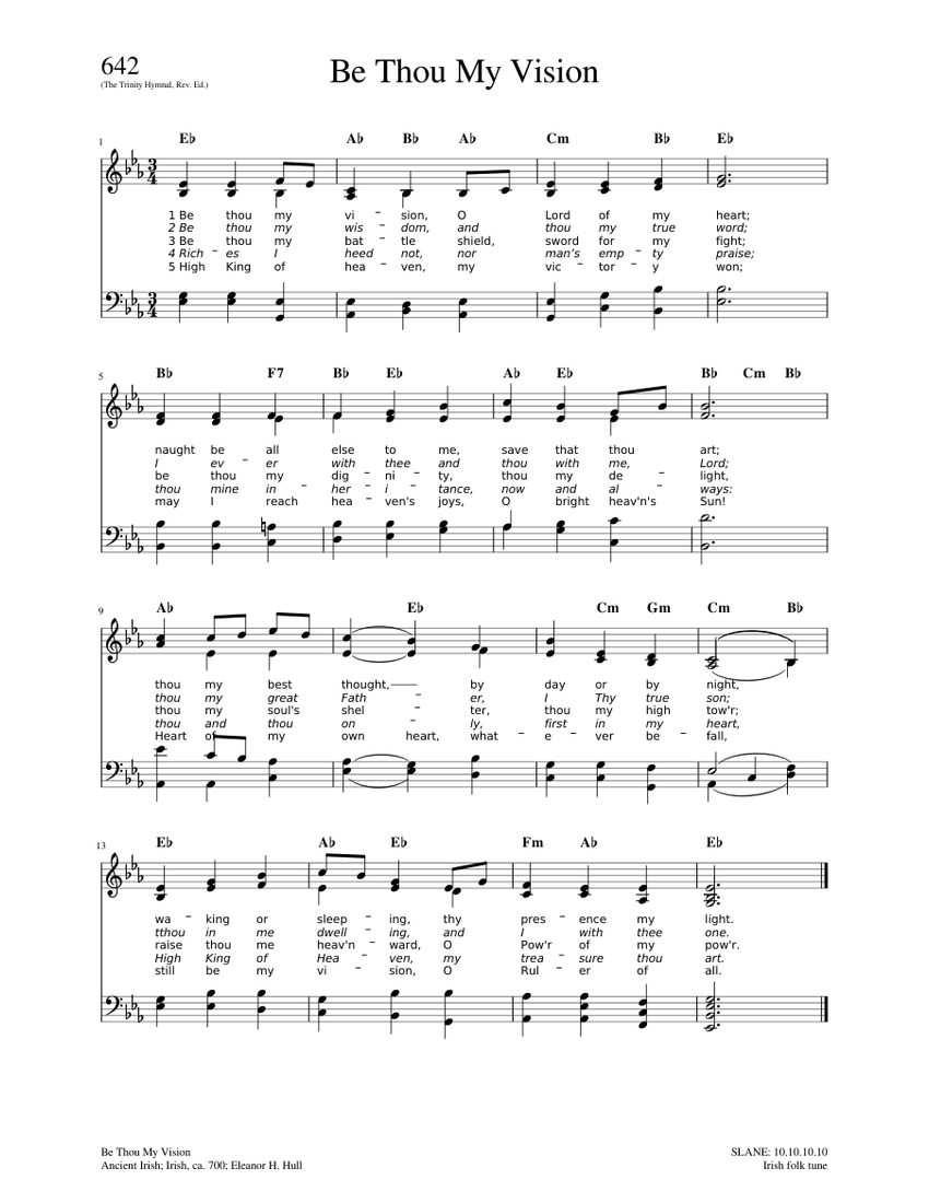 Be Thou My Vision Sheet music for Piano (Alto Sax Piano Duet ...