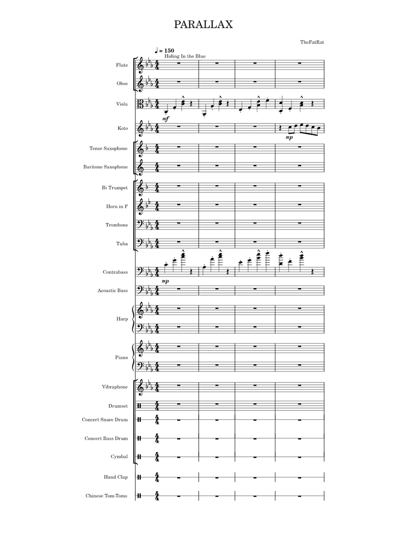 TheFatRat - PARALLAX Full Album Transcription Sheet music for Piano ...