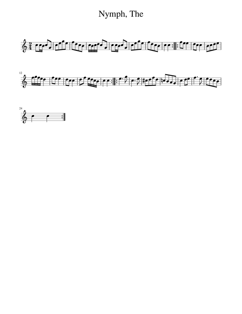 The Nymph Sheet music for Piano (Solo) Easy | Musescore.com