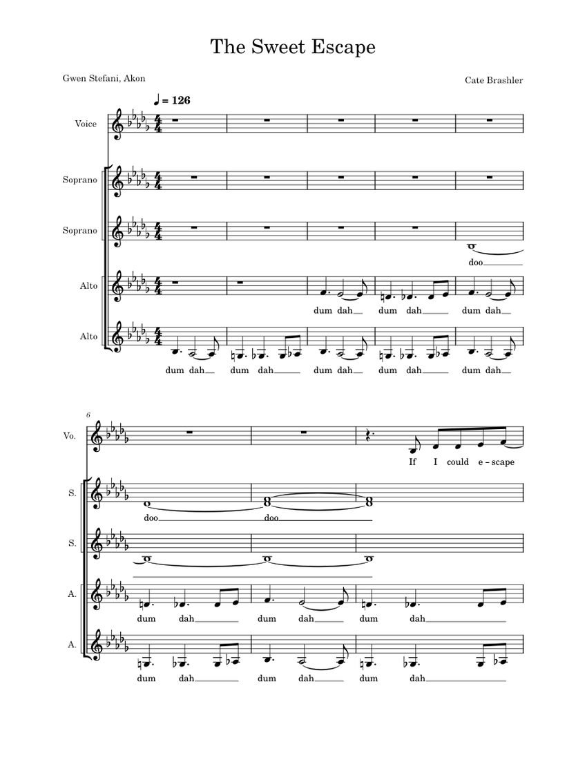 The_Sweet_Escape - piano tutorial