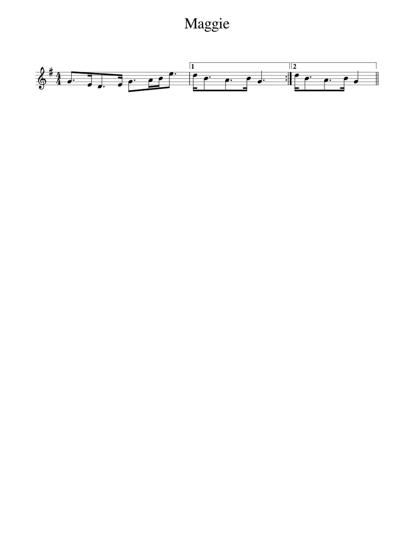 Maggie Sheet music for Piano (Solo) Easy | Musescore.com