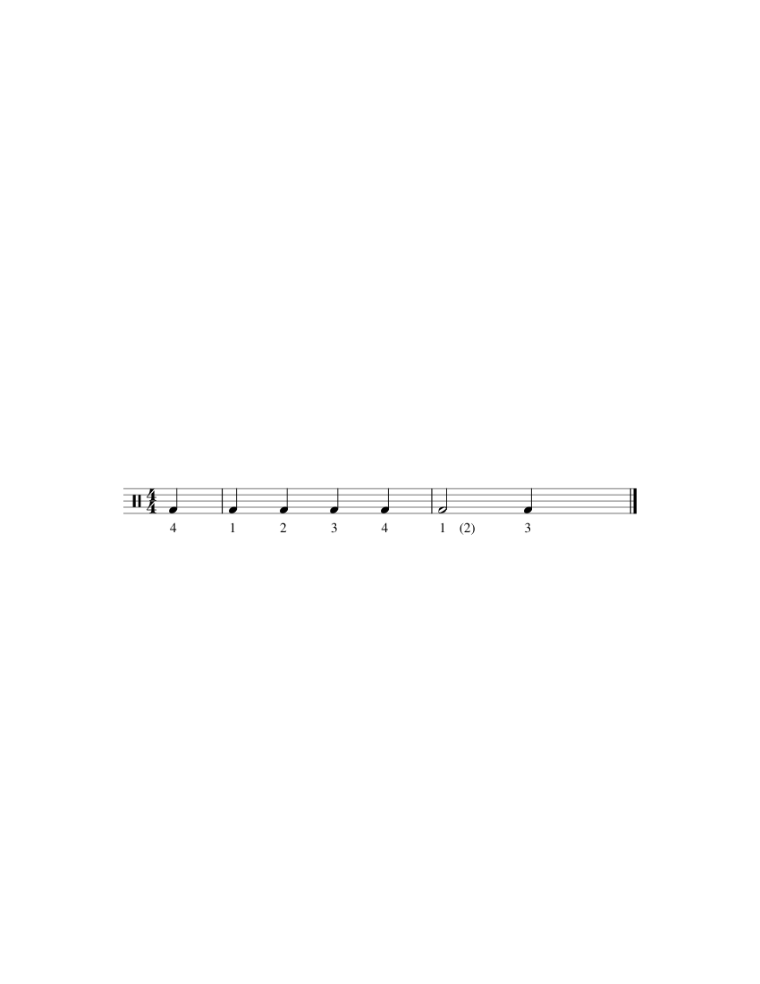 The anacrusis is counted as beat 4 of an imaginary measure Sheet Music ...