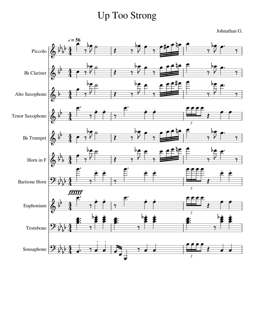 Mt Olympus Sheet music for Trombone, Euphonium, Flute piccolo, Clarinet ...