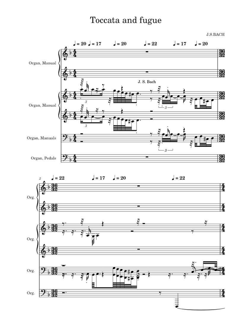 Toccata and fugue - piano tutorial