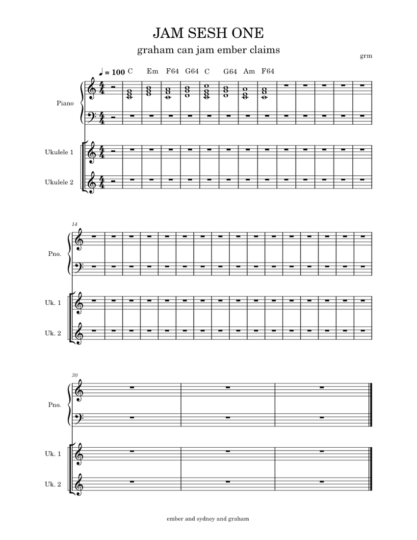 JAM_SESH_ONE.mscz Sheet music for Piano, Guitar (Mixed Trio ...