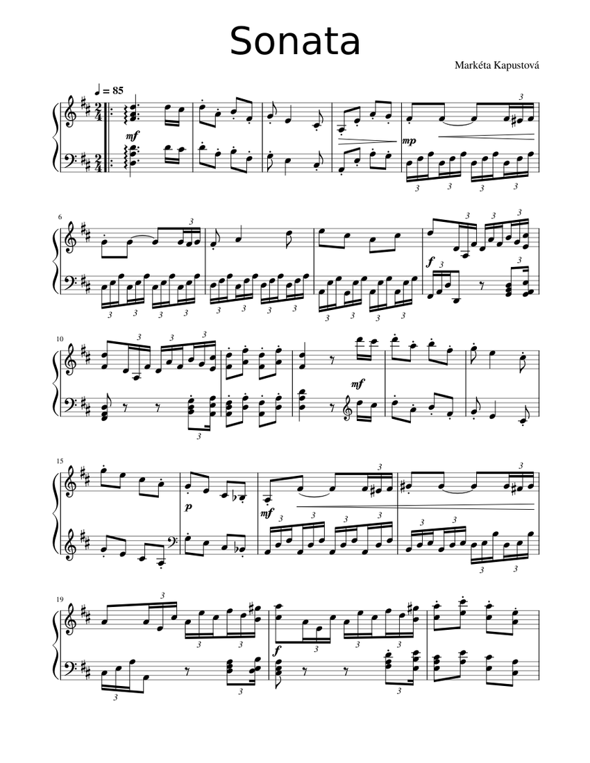 Sonata Sheet music for Piano (Solo) | Musescore.com