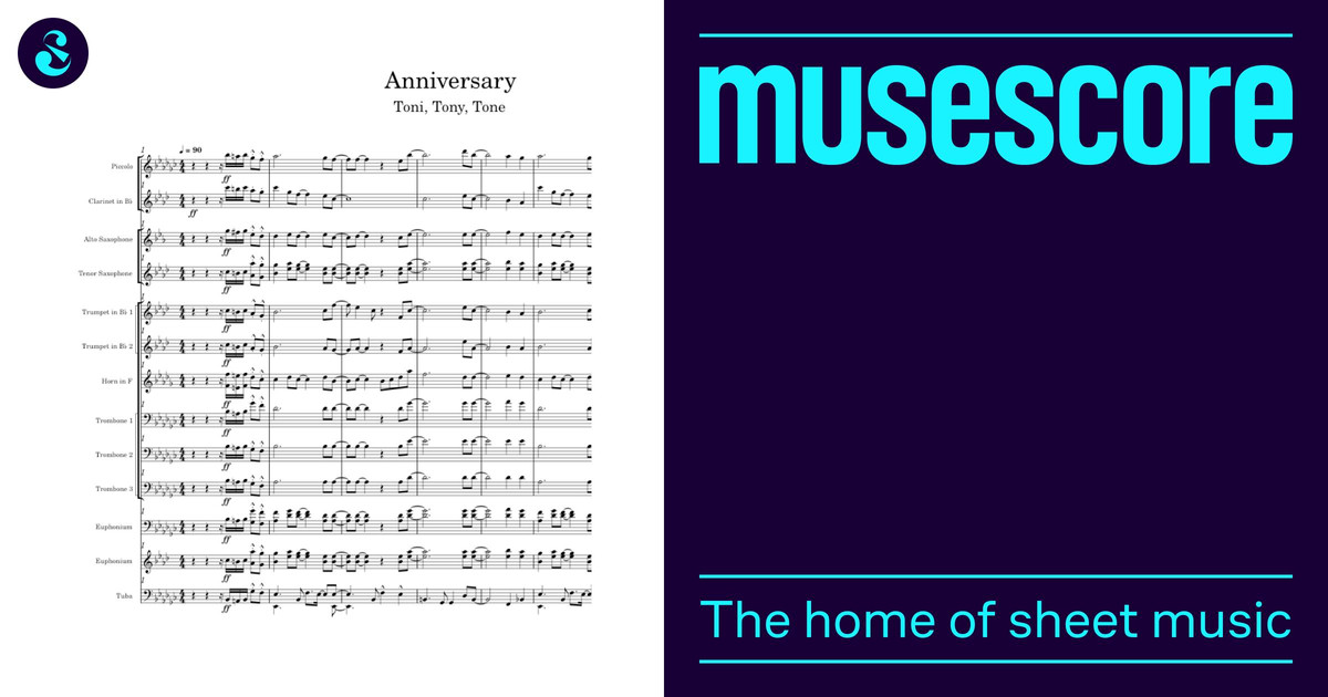 Anniversary Tony! Toni! Tone! Sheet Music for Trombone, Tuba, Oboe ...