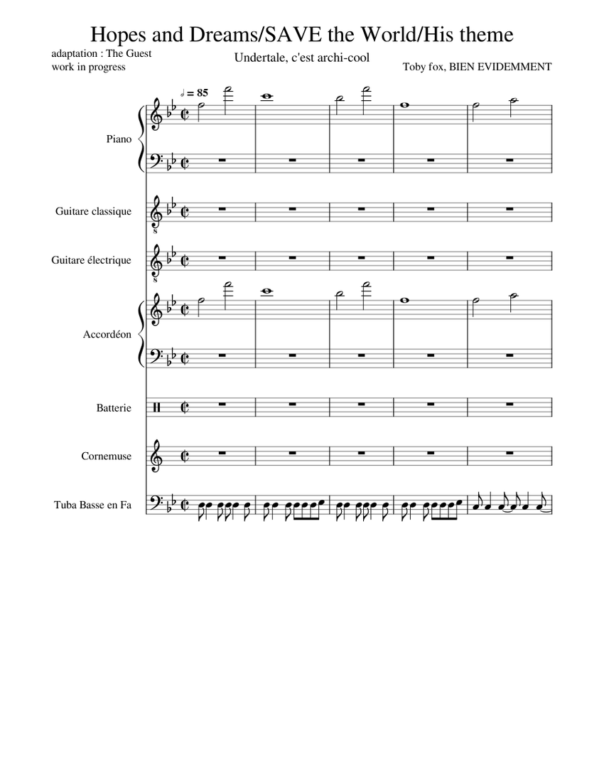 Hopes_and_Dreams:SAVE_the_World:His_theme - piano tutorial