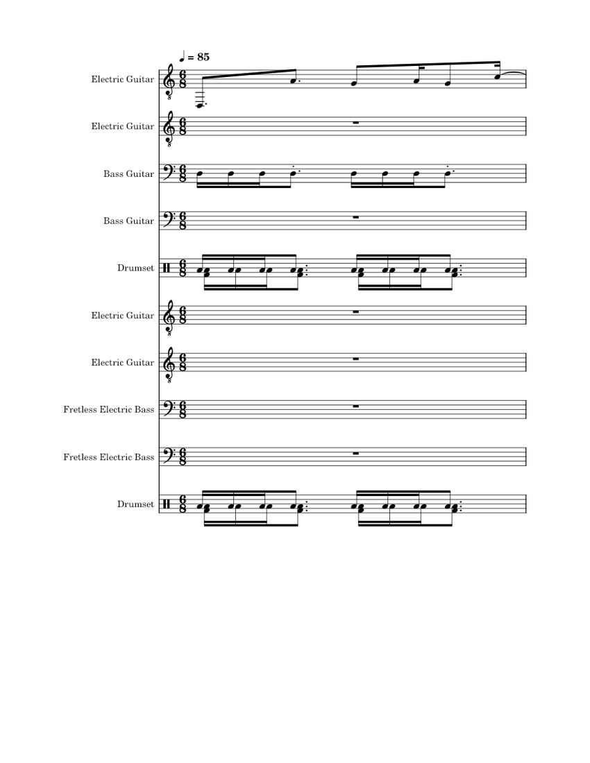 Lateralus – Tool Sheet Music for Guitar, Bass guitar, Drum group (Mixed ...