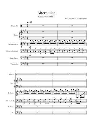 Underverse OST - Alternation [Opening Theme 2] - NyxTheShield Sheet ...