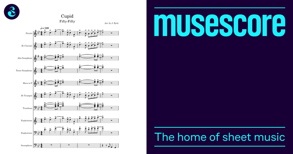 Cupid Sheet music for Trombone, Euphonium, Flute piccolo, Clarinet in b ...