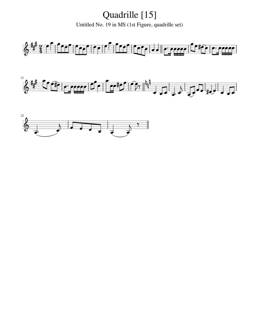 Quadrille Sheet music for Piano (Solo) Easy | Musescore.com