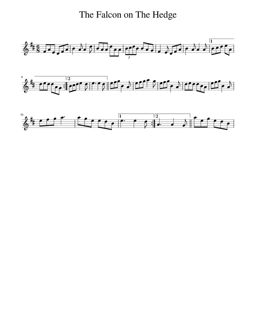 The Falcon on The Hedge Sheet music for Piano (Solo) Easy | Musescore.com