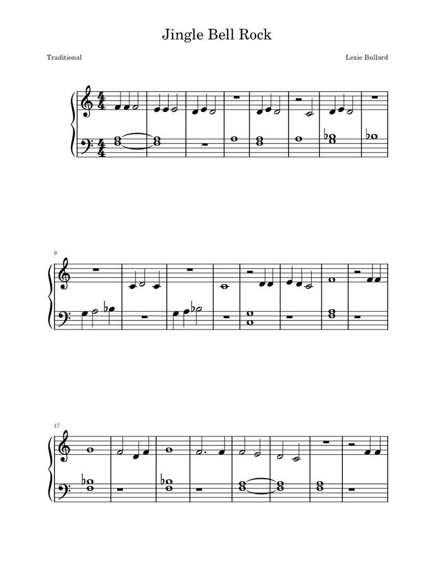 Jingle bell rock – Misc Christmas Jingle Bell Rock Sheet Music for ...