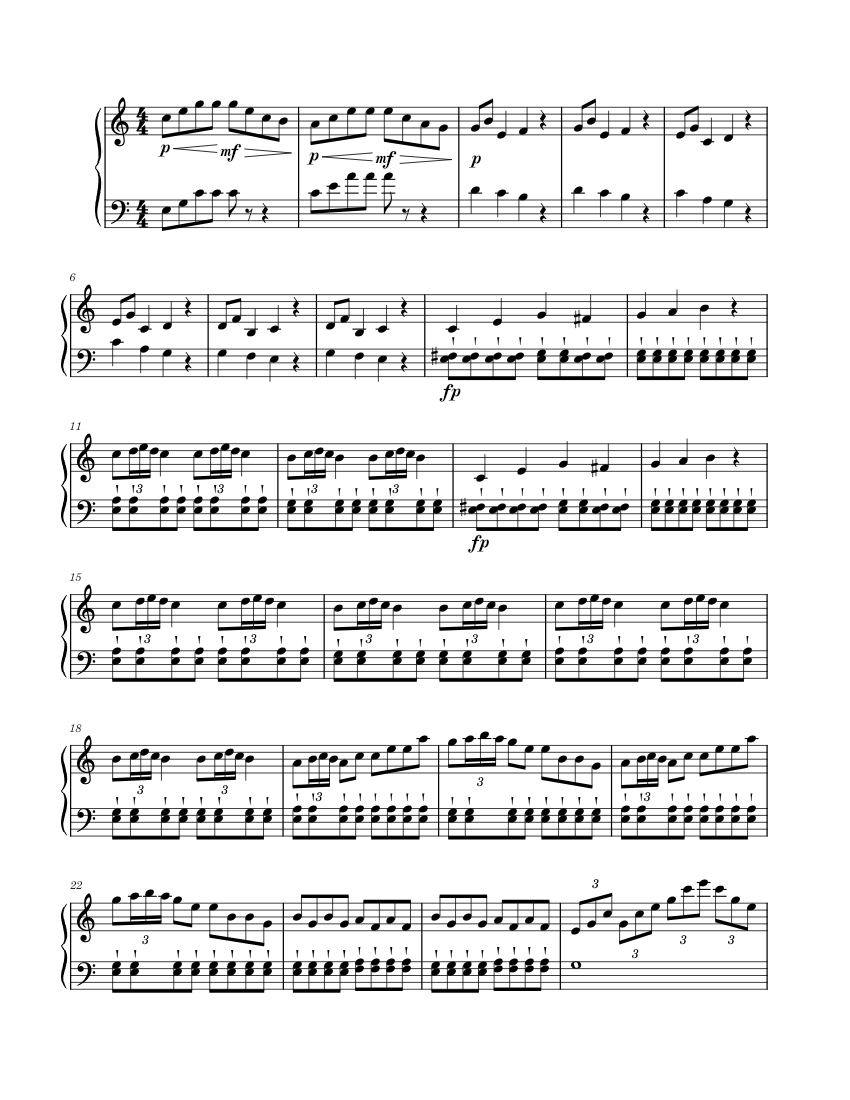 Piano 256 Sheet music for Piano (Solo) | Musescore.com