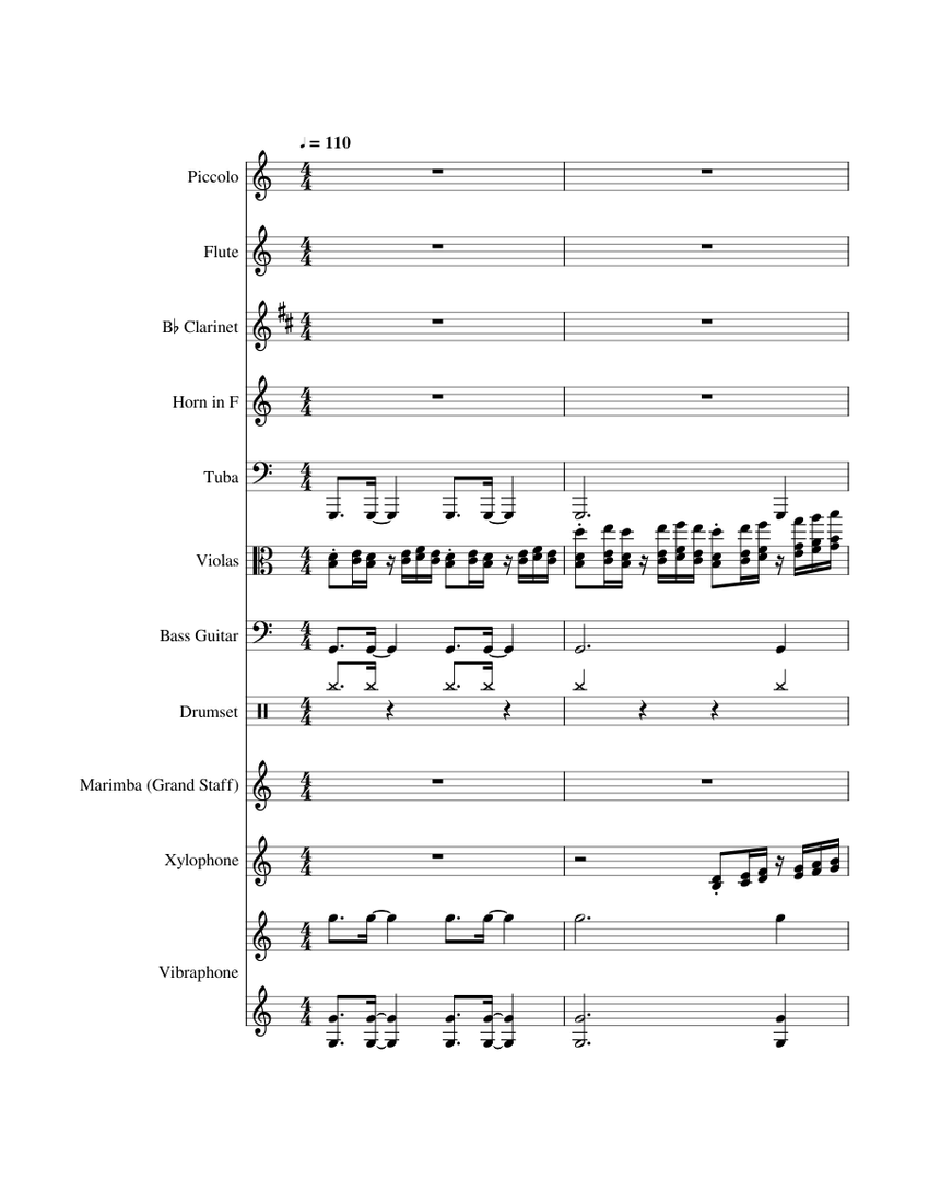 Mario_and_Luigi_Dream_Team_Battle_Theme Sheet Music for Tuba, Flute ...