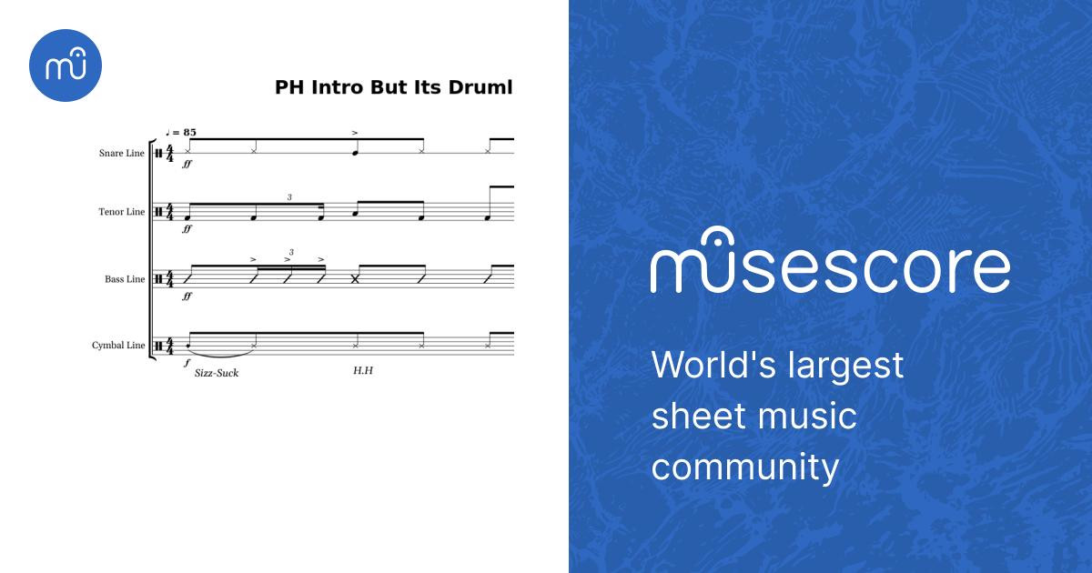 Pornhub Community Intro – Pornhub PH Intro But Its Drumline Sheet Music ...
