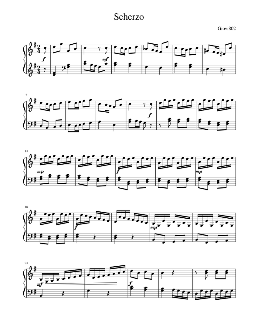 Scherzo Sheet music for Piano (Solo) | Musescore.com